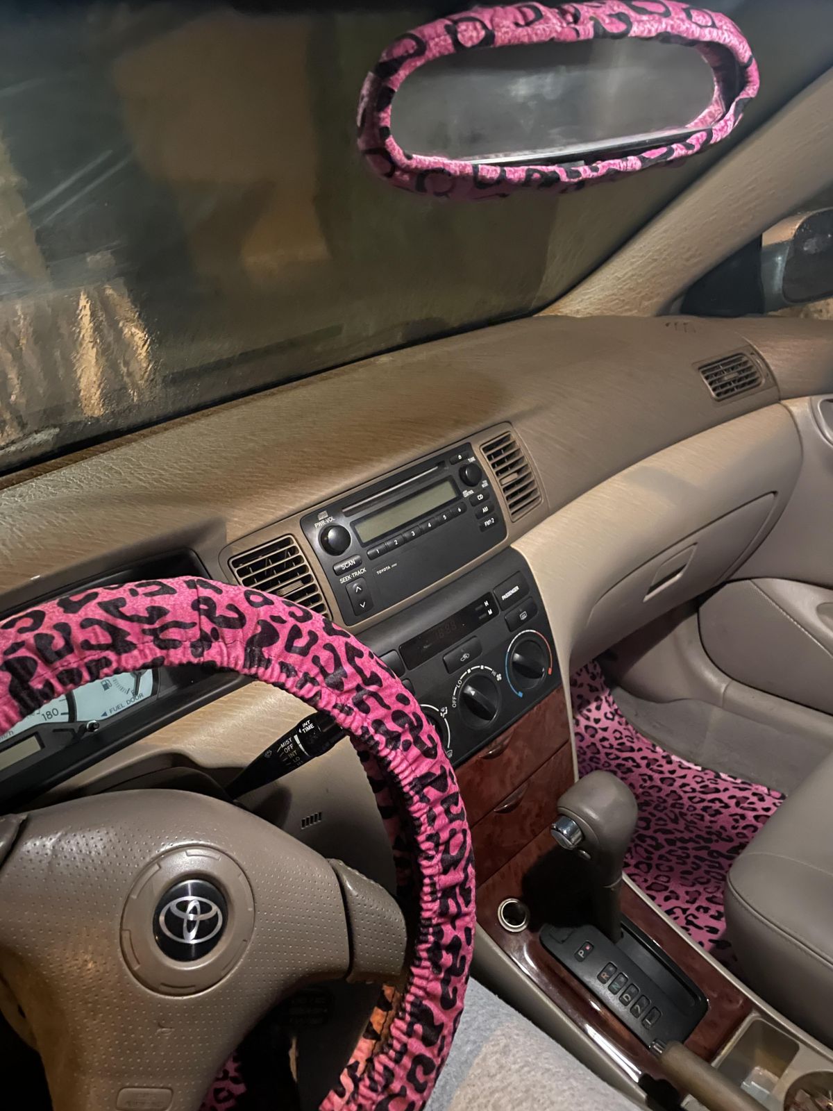 Pink Leopard Steering Wheel Cover